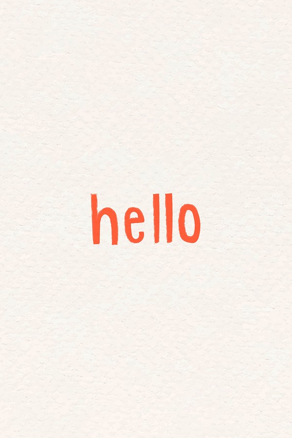Orange hello greetings typography design | Premium Vector - rawpixel