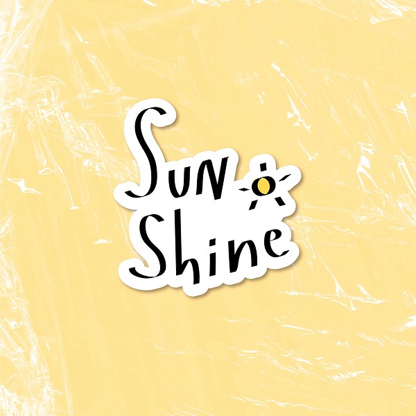 Black sunshine word small sun | Premium Vector - rawpixel