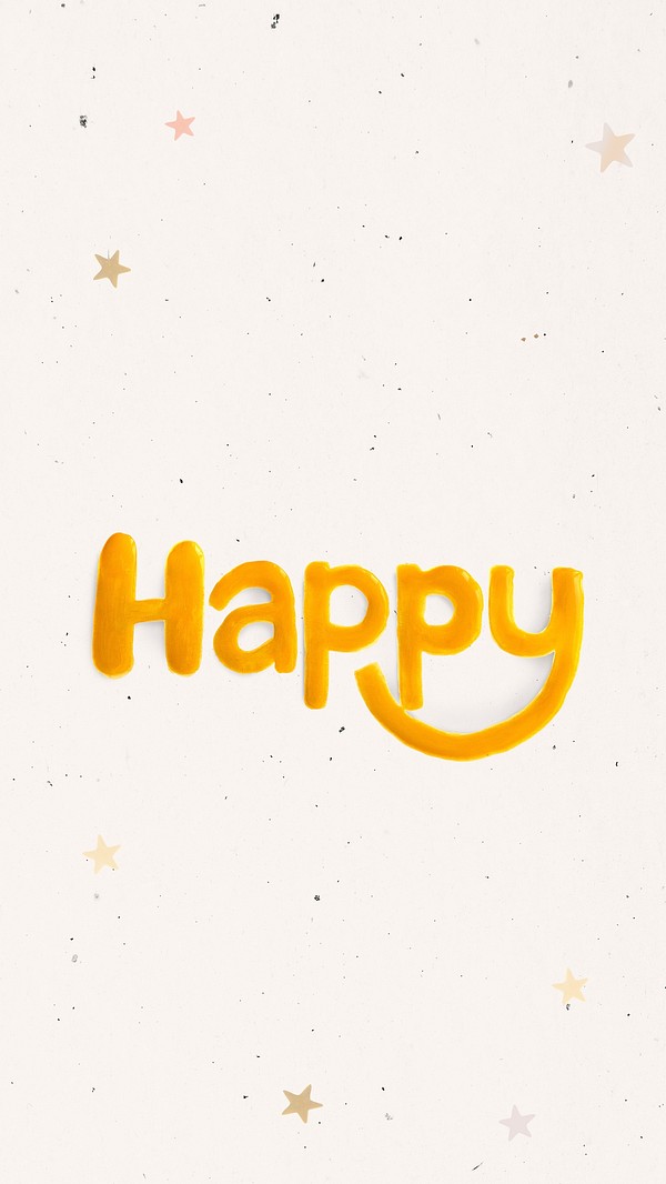 Happy handwritten script font typography | Free Photo - rawpixel