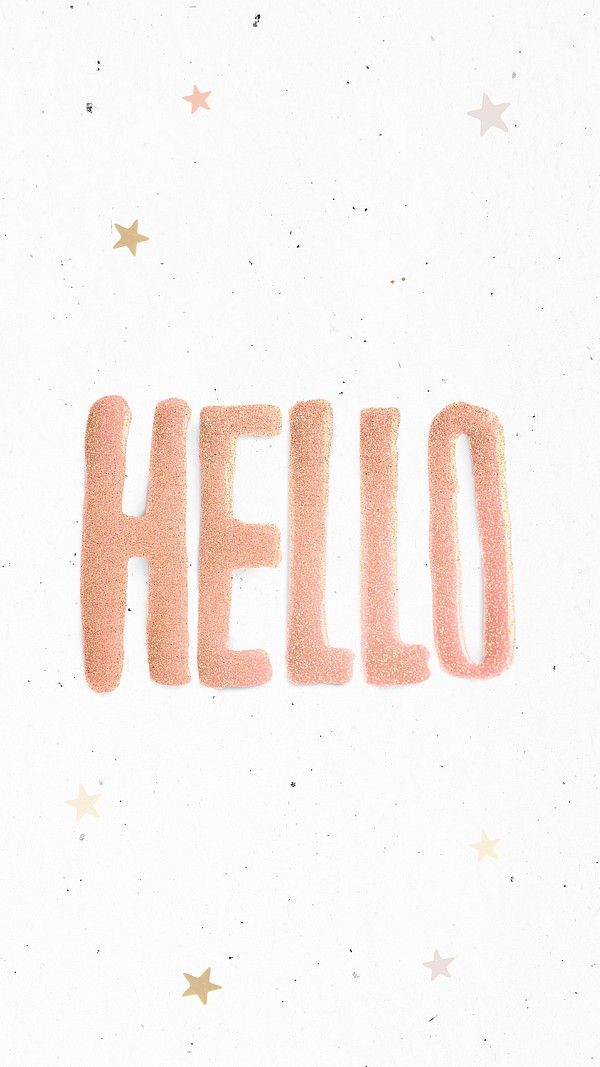 Sparkling glitter Hello greeting word | Free Photo - rawpixel
