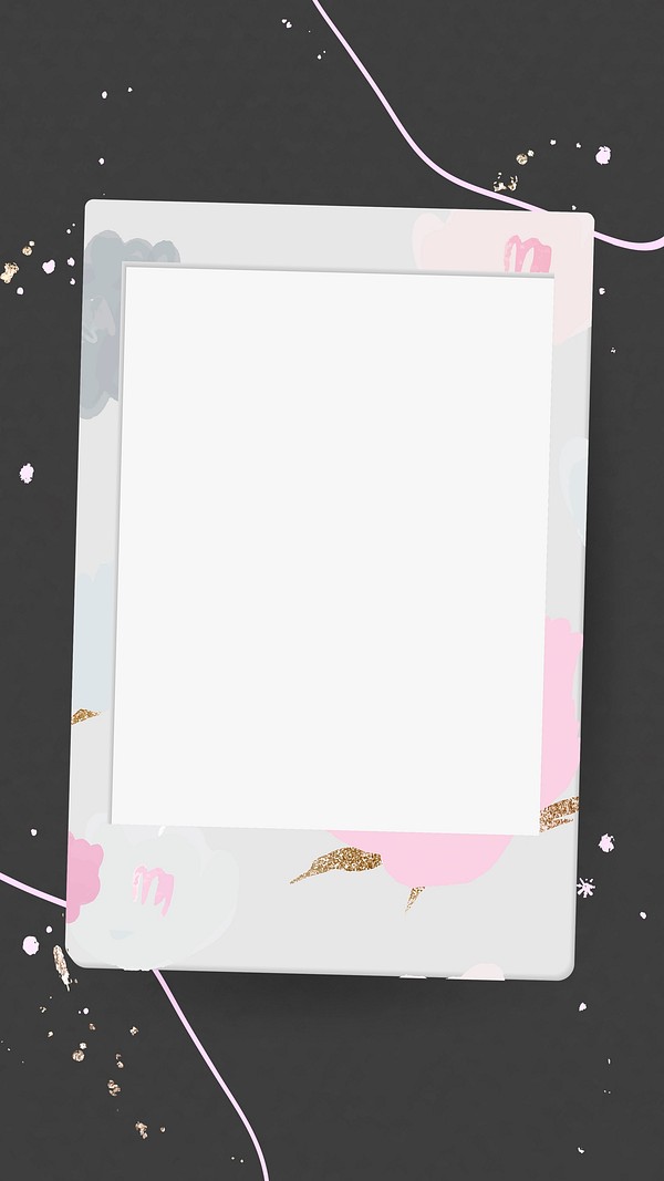 Flower decorated instant camera frame | Free Photo - rawpixel