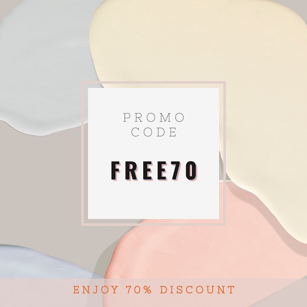 Promo code discount banner template | Free Vector Template - rawpixel