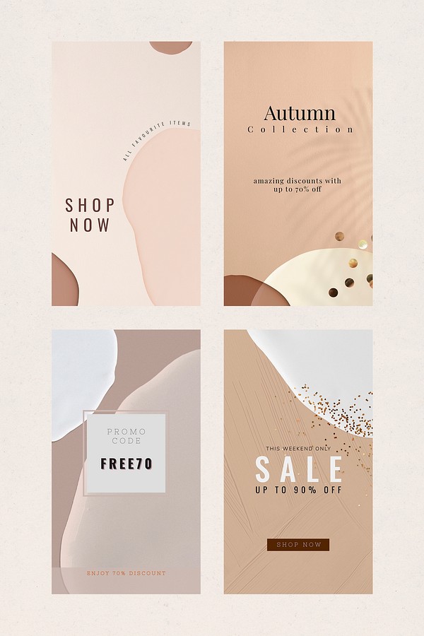Fashion sale template collection vector | Premium Vector - rawpixel