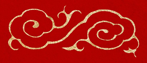 Gold red Chinese art cloud | Premium Photo - rawpixel