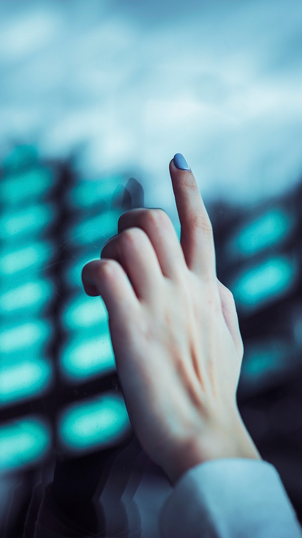 Hand touching digital screen mobile | Premium Photo - rawpixel