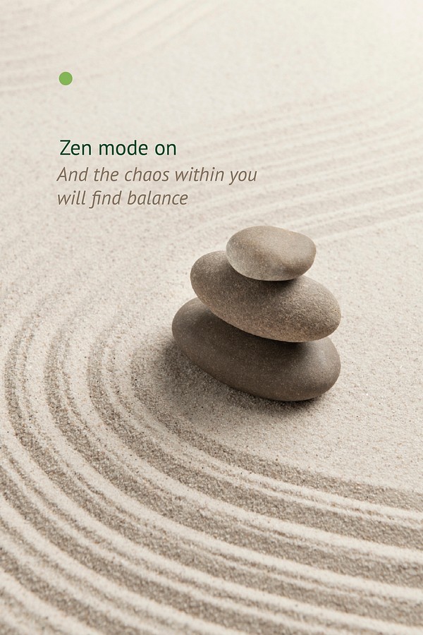 Zen mode wellness template vector | Premium Vector Template - rawpixel
