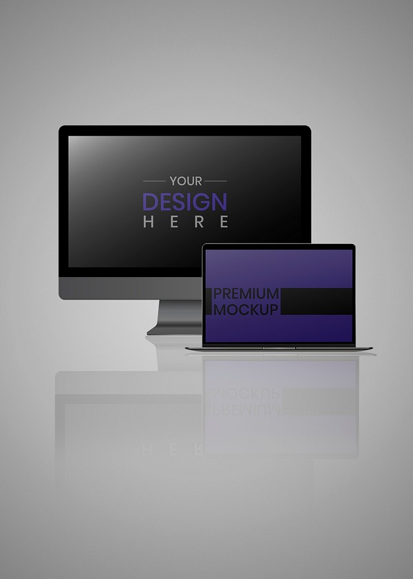 Laptop and computer screen mockup | Premium PSD Mockup - rawpixel
