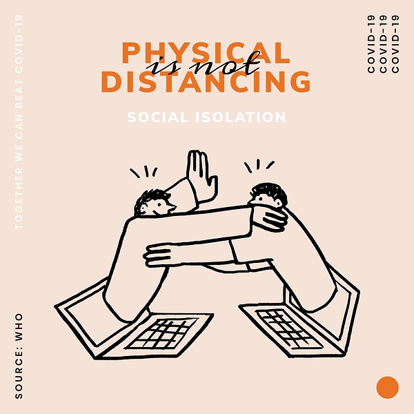 Physical distancing coronavirus outbreak social | Free Vector - rawpixel