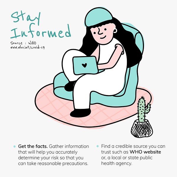Stay informed get facts coronavirus | Free Vector - rawpixel