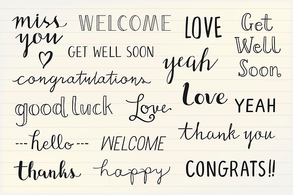 Greetings typography design vector collection | Premium Vector - rawpixel