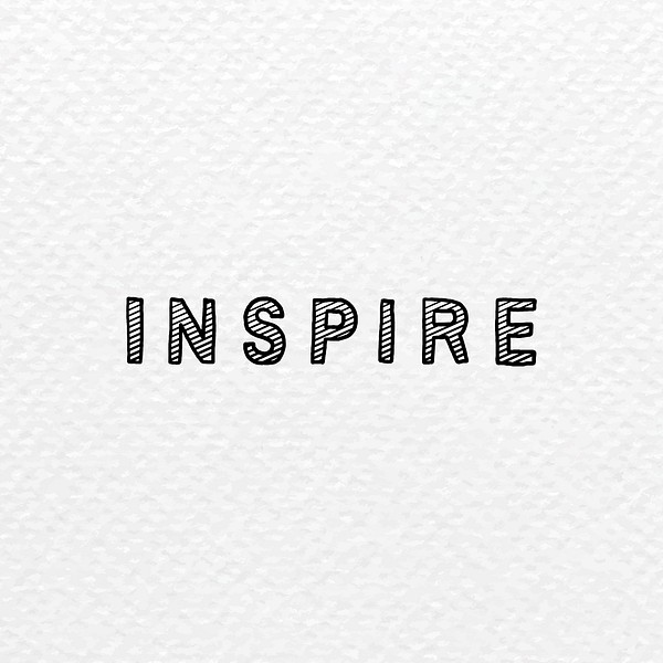 Black inspire typography design vector | Premium Vector - rawpixel