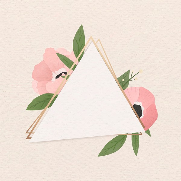 Pink triangle frame design vector | Premium Vector - rawpixel