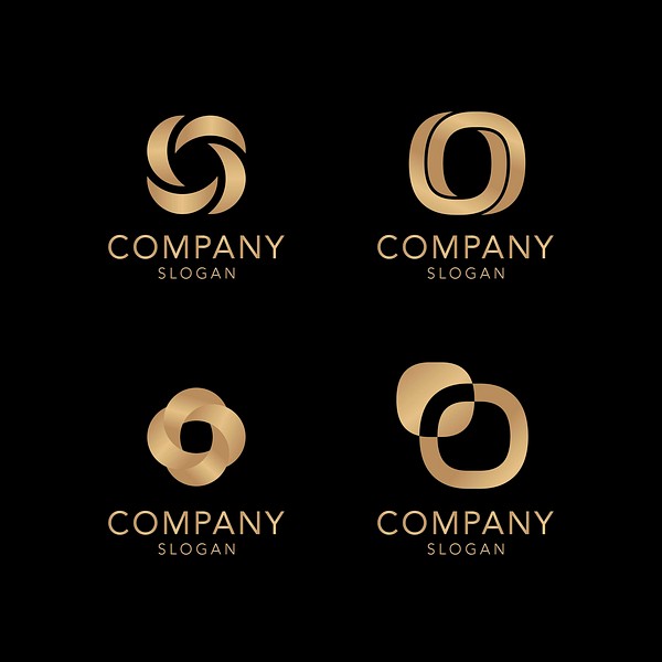 Golden company logo collection vector | Premium Vector - rawpixel