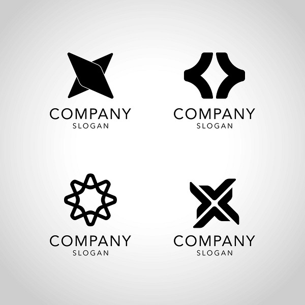 Black company logo collection vector | Premium Vector - rawpixel