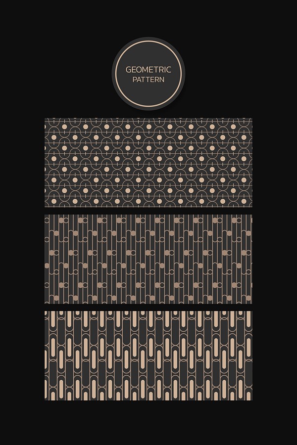 Seamless geometric pattern vector set | Premium Vector - rawpixel