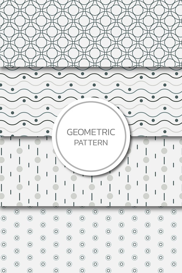 Seamless geometric pattern vector set | Premium Vector - rawpixel