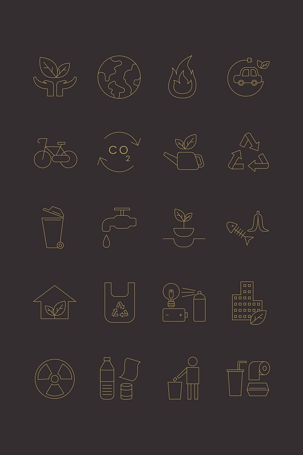 Environment icon design elements vector | Premium Vector - rawpixel