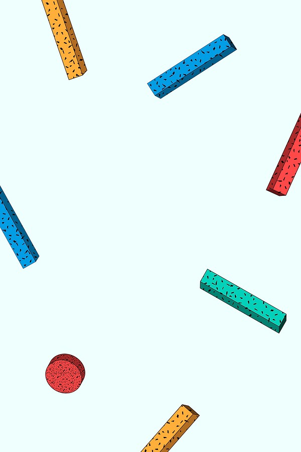 Colorful Memphis patterned light blue | Premium Vector - rawpixel