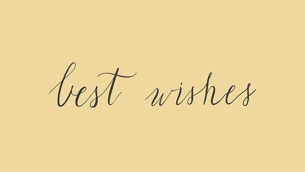 Handwritten style best wishes typography | Premium Vector - rawpixel