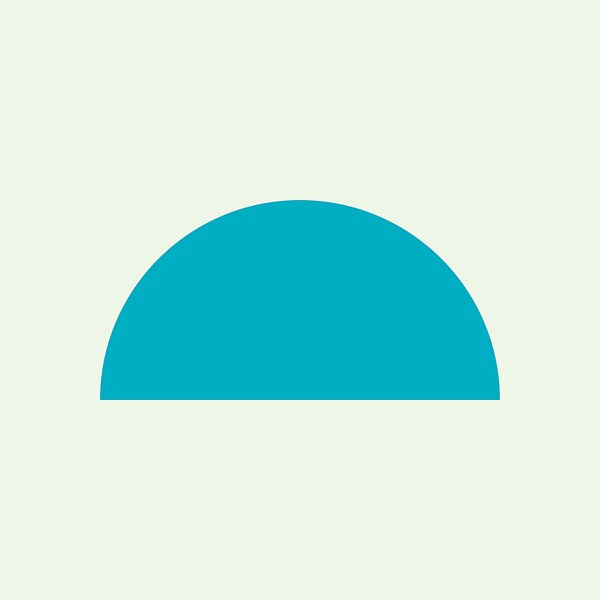 Blue semicircle geometric shape vector | Premium Vector - rawpixel