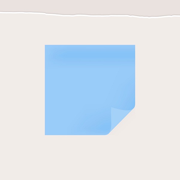 Blue square paper note social | Premium PSD - rawpixel