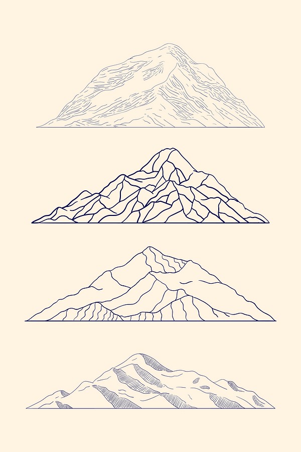 Mountain shapes for logo vector | Premium Vector - rawpixel