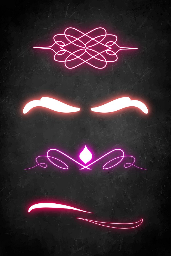 Vintage neon divider element collection | Premium Vector - rawpixel