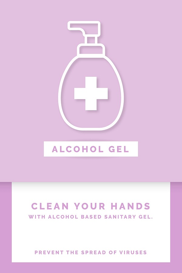 Clean your hands alcohol based | Free Vector Template - rawpixel