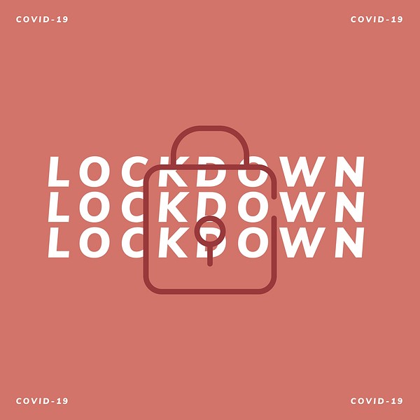 Lockdown social template vector | Free Vector Template - rawpixel