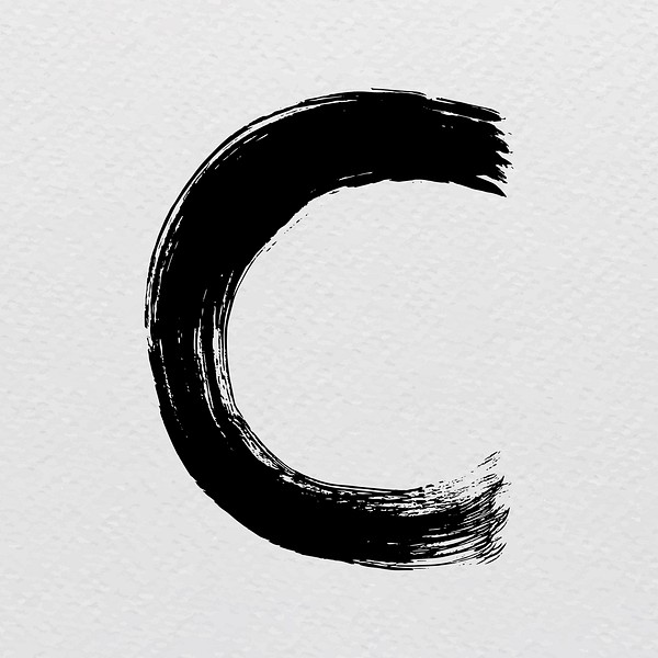 Alphabet C brush stroke style | Premium Vector - rawpixel