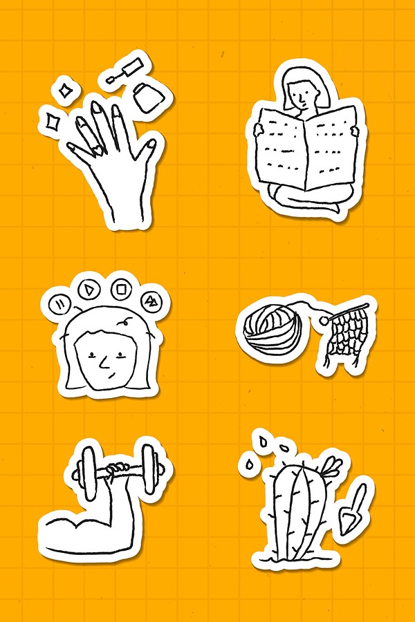 Activities at home doodle style | Premium Vector - rawpixel