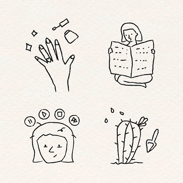 Activities home doodle style vector | Premium Vector - rawpixel