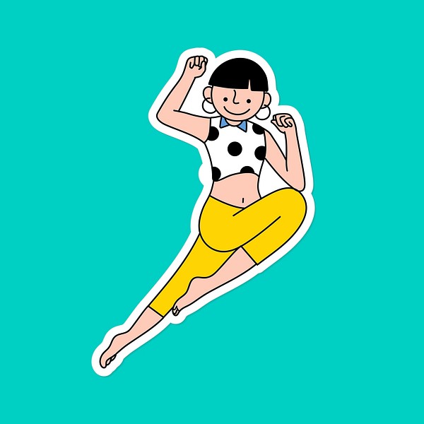 Cool woman character on green | Free Vector - rawpixel