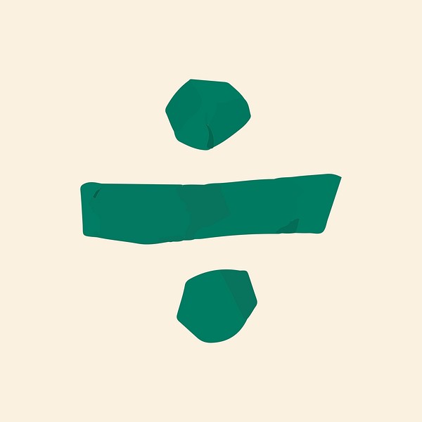 Division paper cut symbol vector | Premium Vector - rawpixel