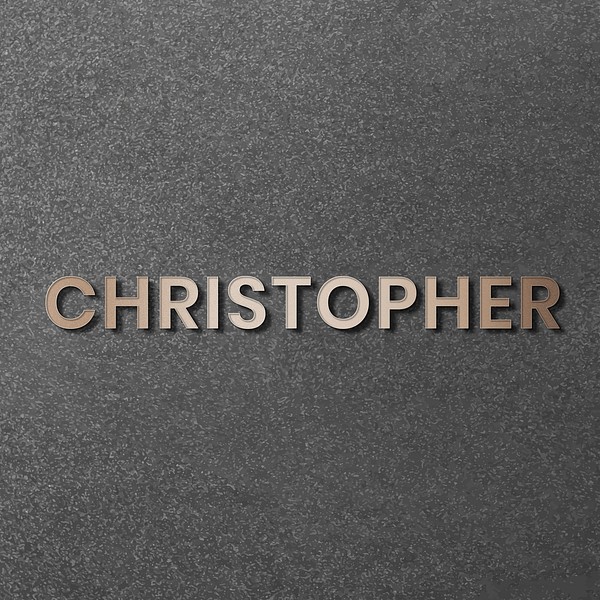 Christopher typography gold design element | Premium Vector - rawpixel