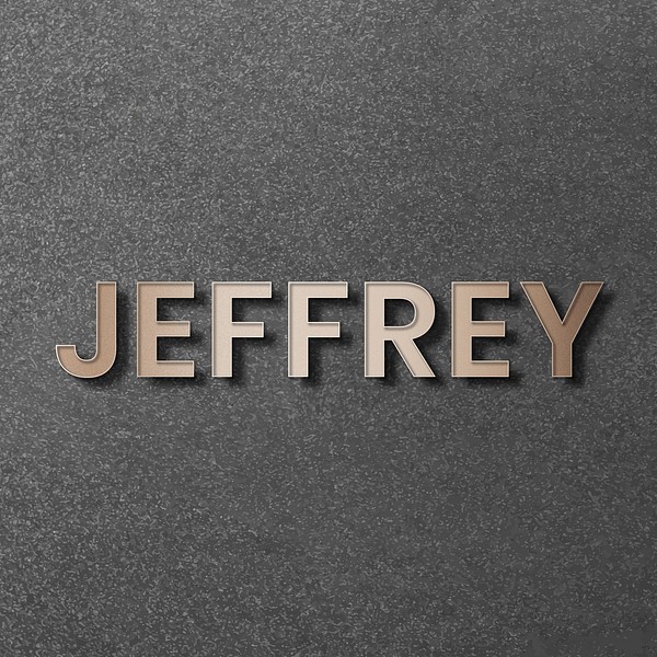 Jeffrey typography gold design element | Premium Vector - rawpixel