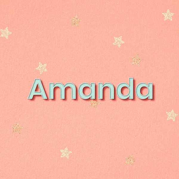 Amanda lettering word art typography | Premium Vector - rawpixel