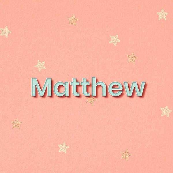 Matthew name word art typography | Premium Vector - rawpixel