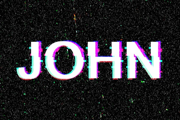John name typography glitch effect | Free Photo - rawpixel