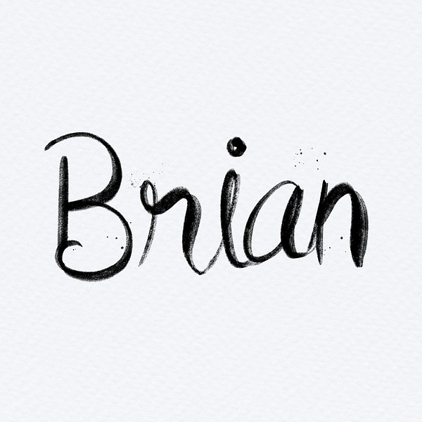 Hand drawn psd Brian font | Premium PSD - rawpixel