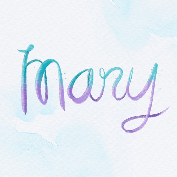Mary name word psd pastel | Premium PSD - rawpixel