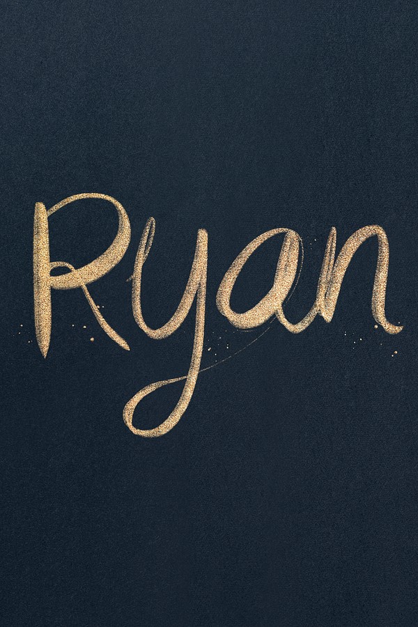 Ryan sparkling gold font psd | Premium PSD - rawpixel