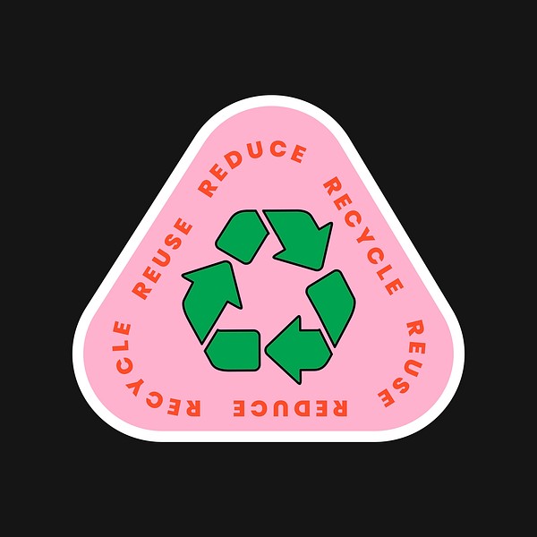 Colorful recycle badge illustration reuse | Premium Photo - rawpixel
