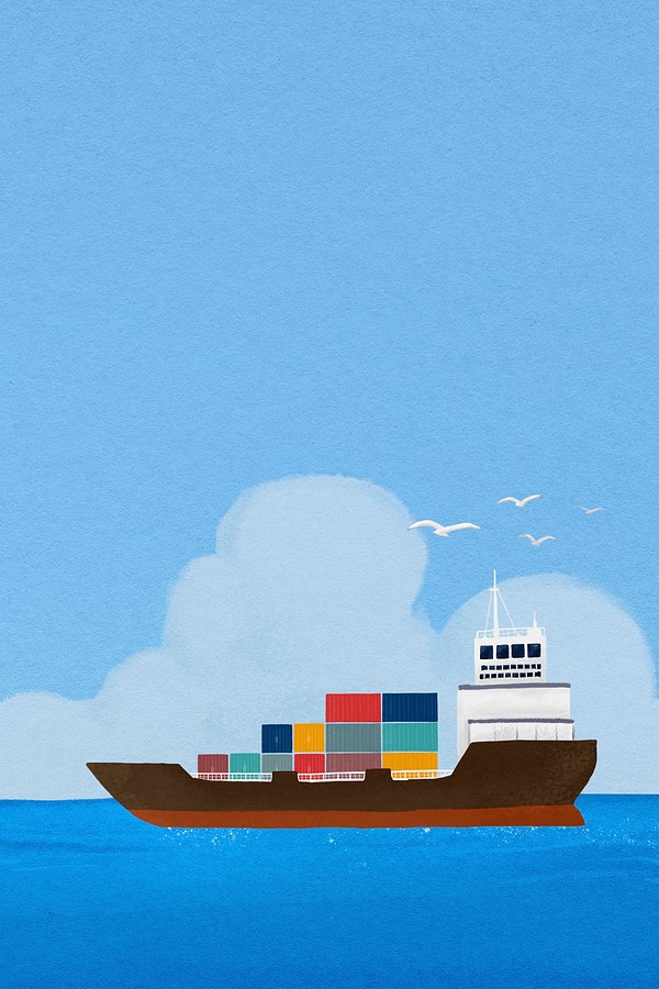 Cargo shipping background, logistics industry | Premium Photo ...