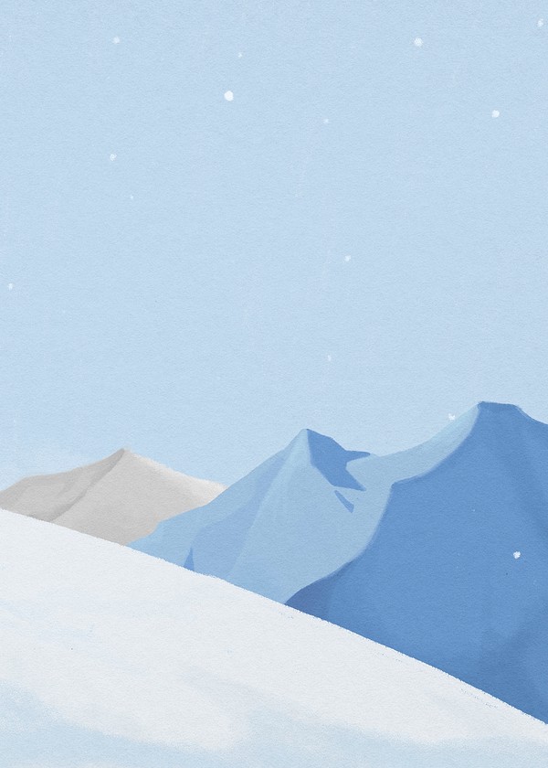 Snowy mountains background, Winter aesthetic | Premium PSD - rawpixel