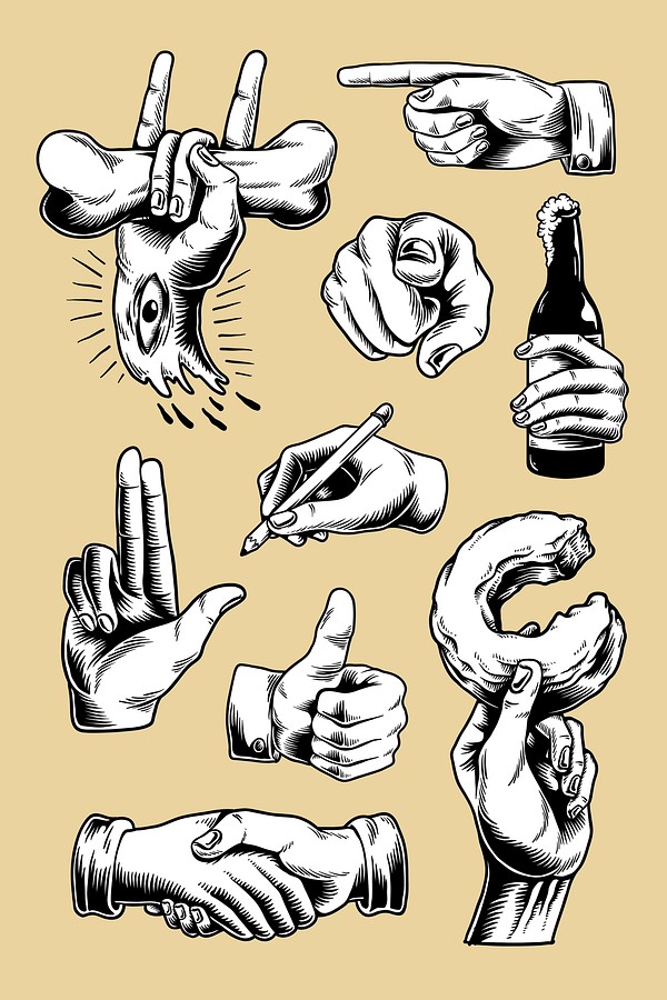 Cool hand gesture symbol set | Premium Vector - rawpixel