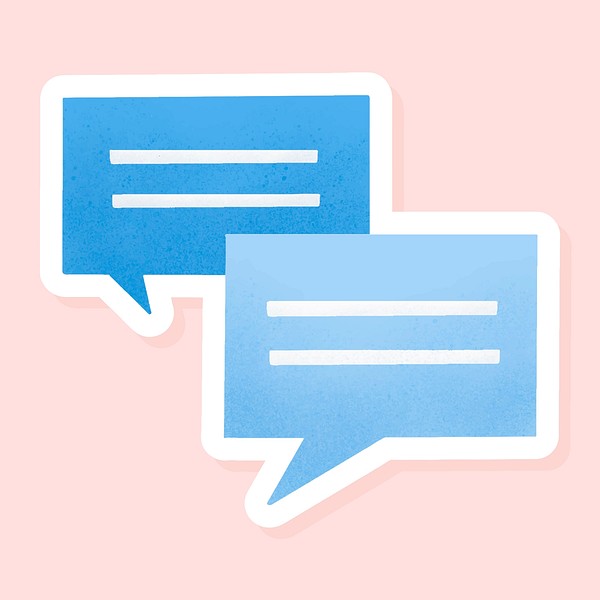 Blue chat box social media | Premium Vector - rawpixel
