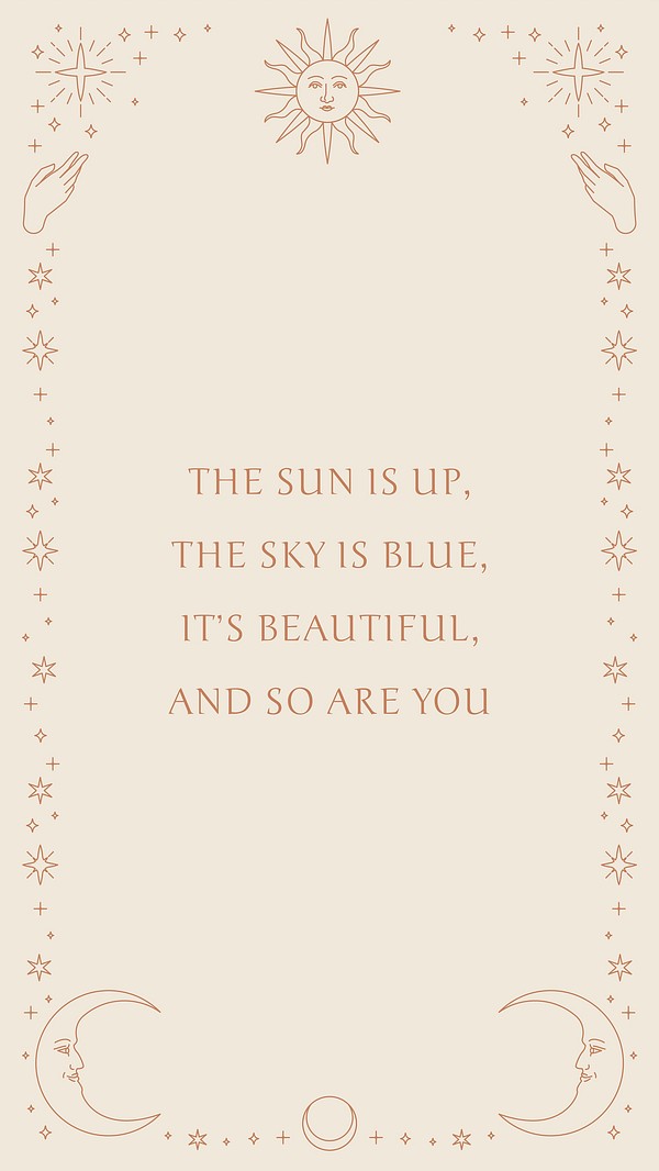 Inspirational quote vector linear celestial | Premium Vector Template ...