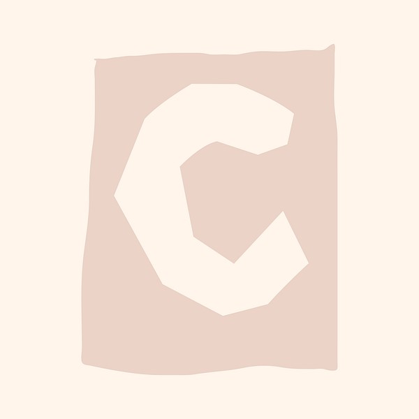 C letter psd paper cut | Premium PSD - rawpixel