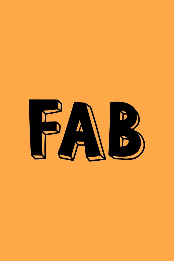 Fab vector word art typography | Free Vector - rawpixel